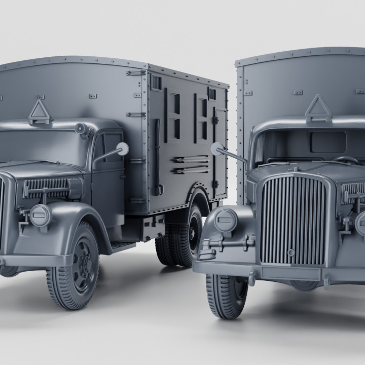 3D Printable Opel Blitz C Command Car (Germany, WW2) by Wargame3d