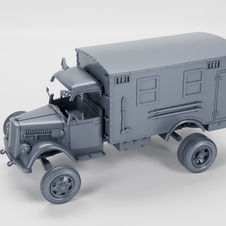 3D Printable Opel Blitz C Command Car (Germany, WW2) by Wargame3d