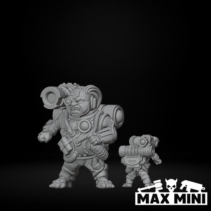 3D Printable Half Guard Heavy Cyborgs by Max Mini