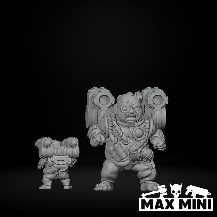 3D Printable Half Guard Heavy Cyborgs by Max Mini
