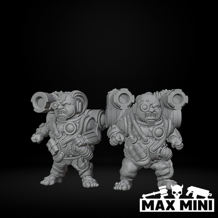 3D Printable Half Guard Heavy Cyborgs by Max Mini 3D Printable Half Guard Heavy Cyborgs by Max Mini