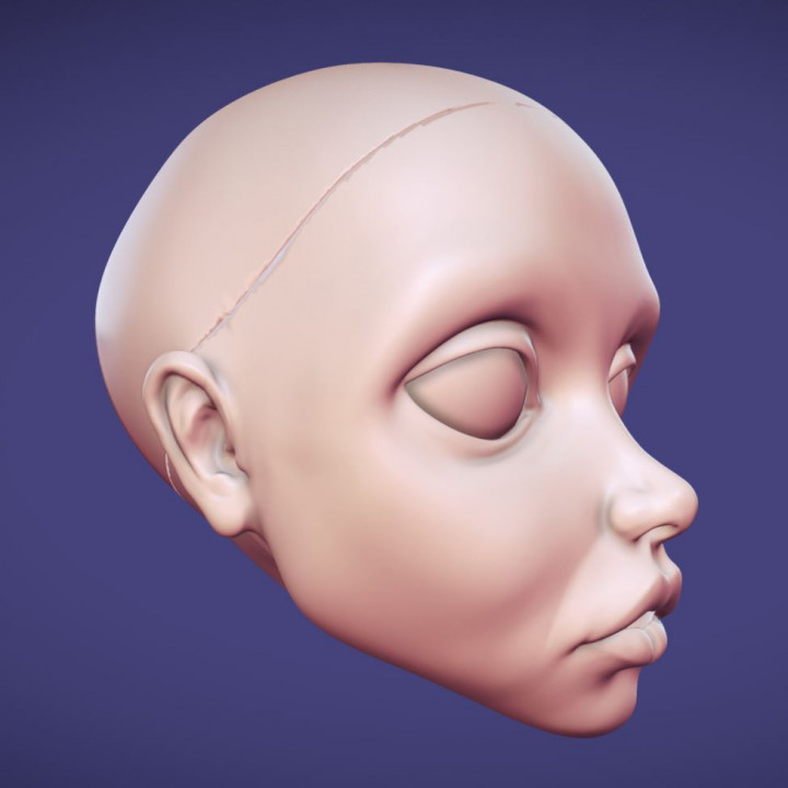 3D Printable Doll bjd head Ana de armas by david martin