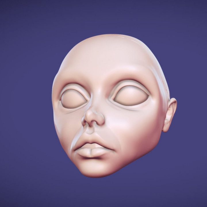 3D Printable Doll bjd head Ana de armas by david martin
