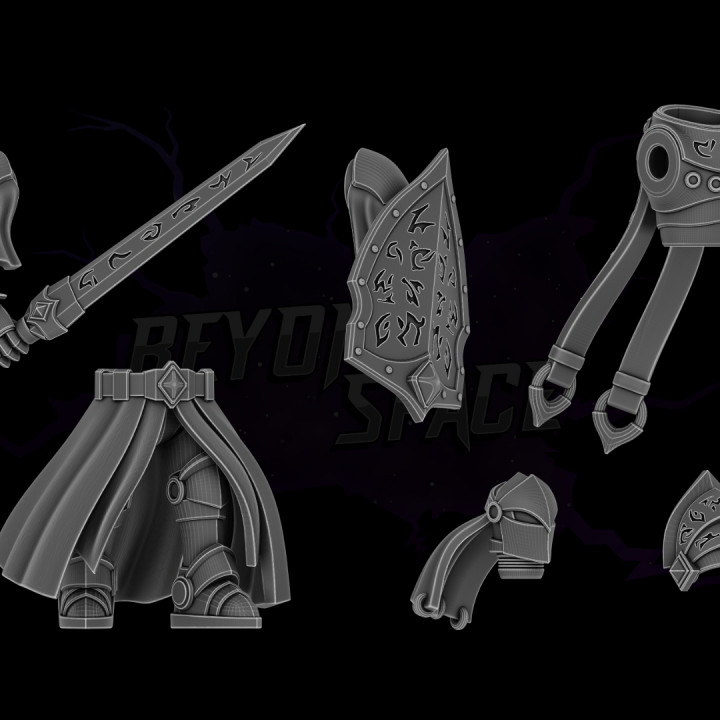 3D Printable Community Model - Aurian Spellblade Longsword - R Shield ...