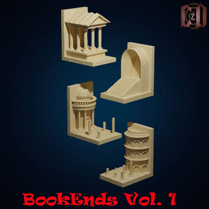 3D Printable BookEnd Vol. 1 by C2Dwellers
