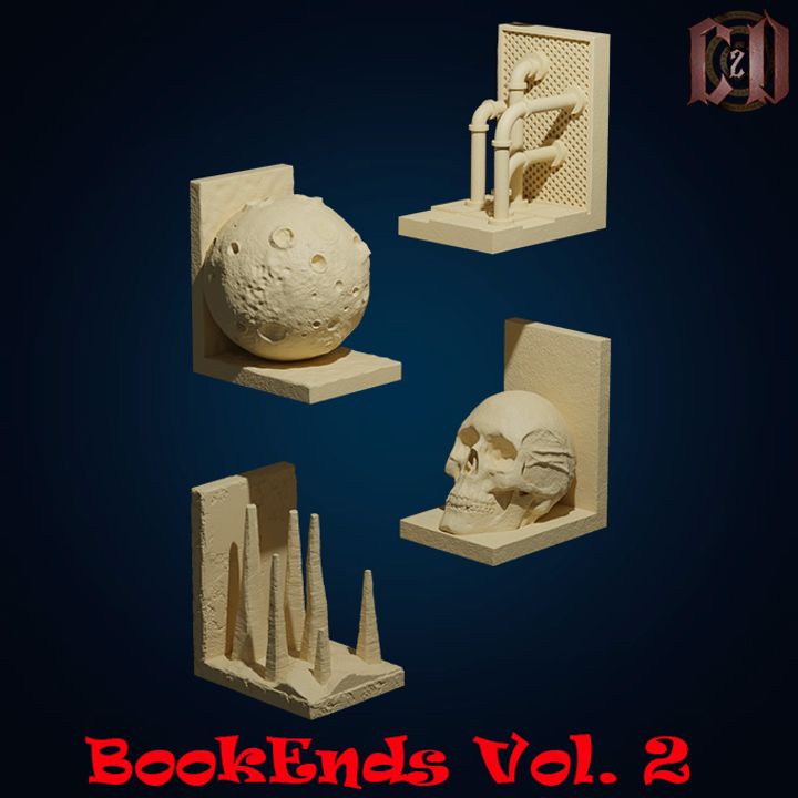 3D Printable BookEnd Vol. 2 by C2Dwellers