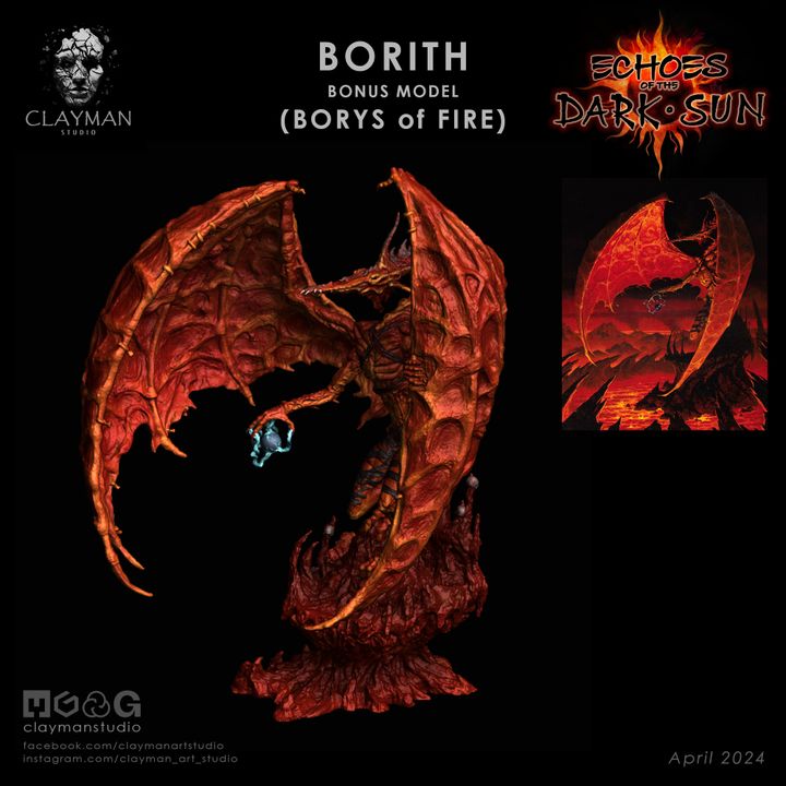 3D Printable Borith the Dragon by Clayman Studio