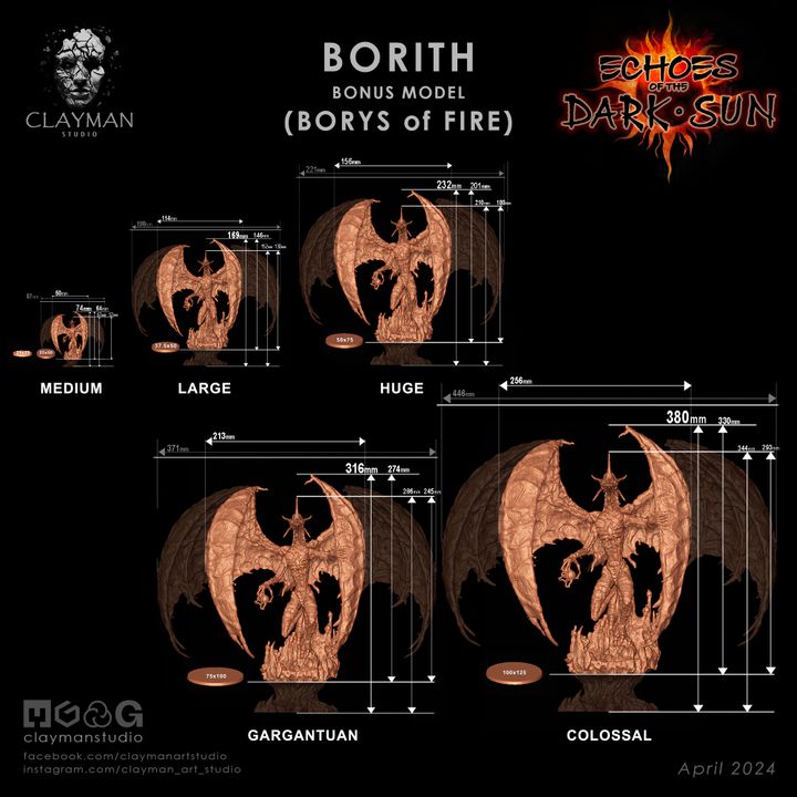 3D Printable Borith the Dragon by Clayman Studio