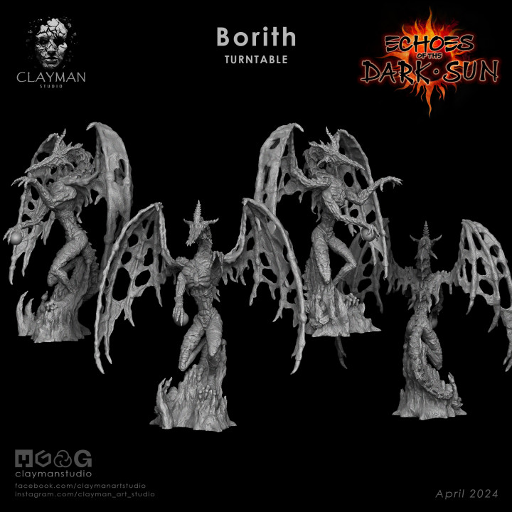 3D Printable Borith the Dragon by Clayman Studio