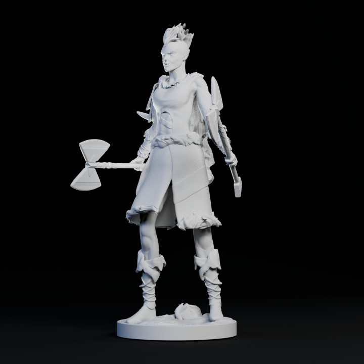 3D Printable Female orc barbarian by Forkhut