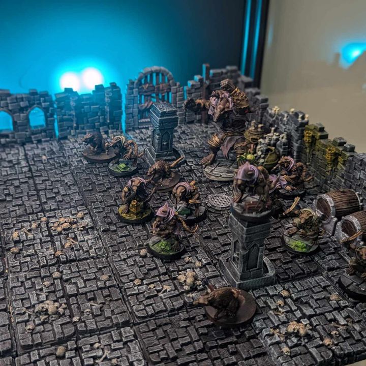 3D Print of Death x Tiles - Complete Dungeon Set (Supportless) by skurmann