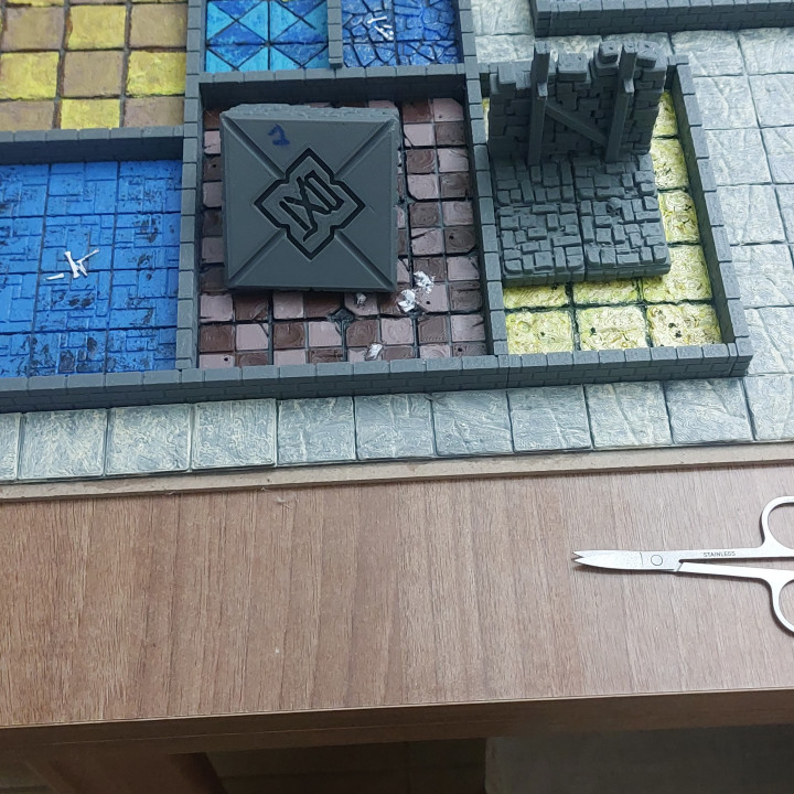 3D Print of Death x Tiles - Dungeon Set (Supportless) by javierrocasoler