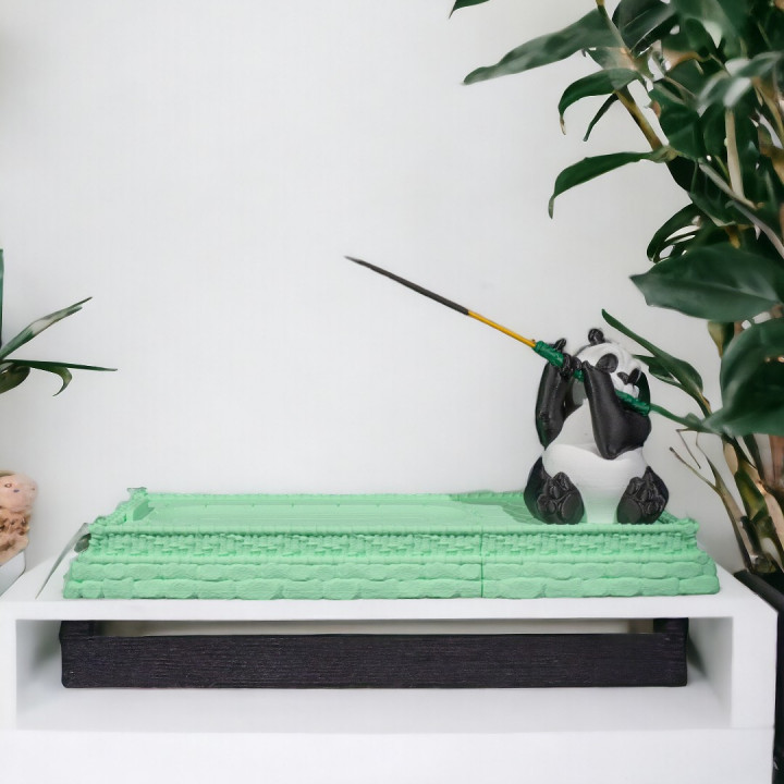3D Printable The Panda Flutist Incense Holder by Stlflix