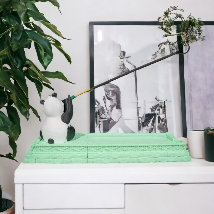 3D Printable The Panda Flutist Incense Holder by Stlflix