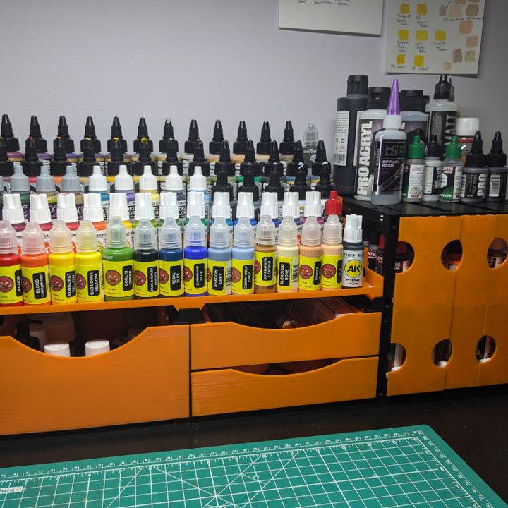 3D Print of Master Painter - Modular 3D Printable Paint Rack - All STLs ...