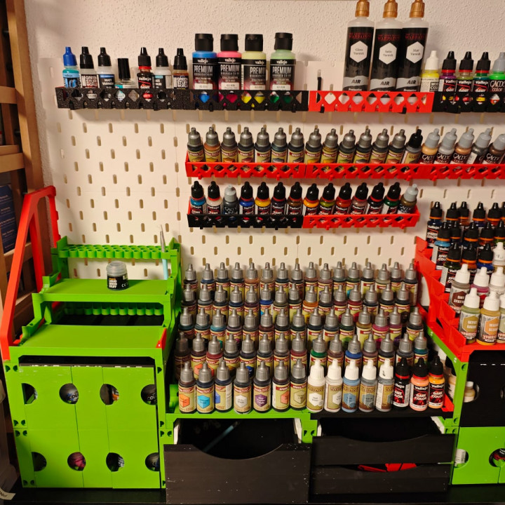 3D Print of Master Painter - Modular 3D Printable Paint Rack - All STLs ...