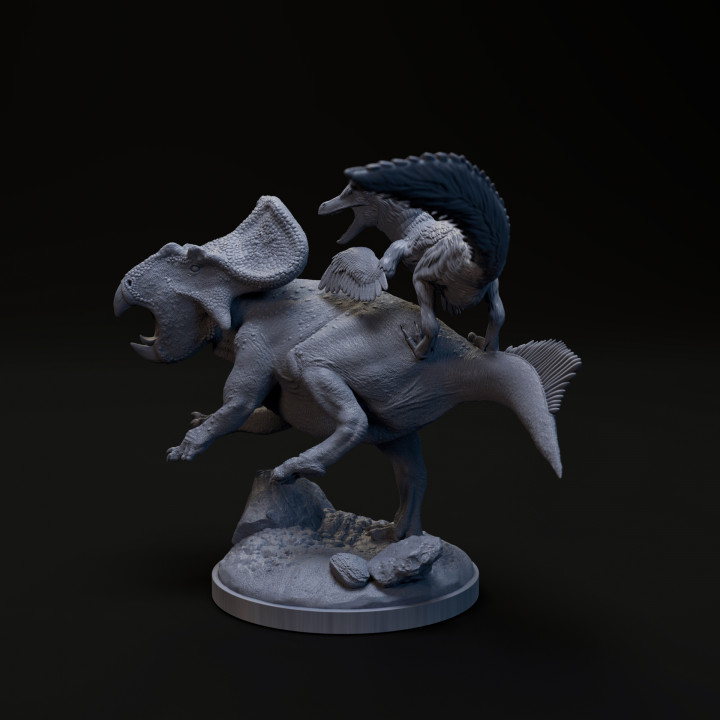 3D Printable Dino and Dog March 2024 release pre-supported dinosaur ...