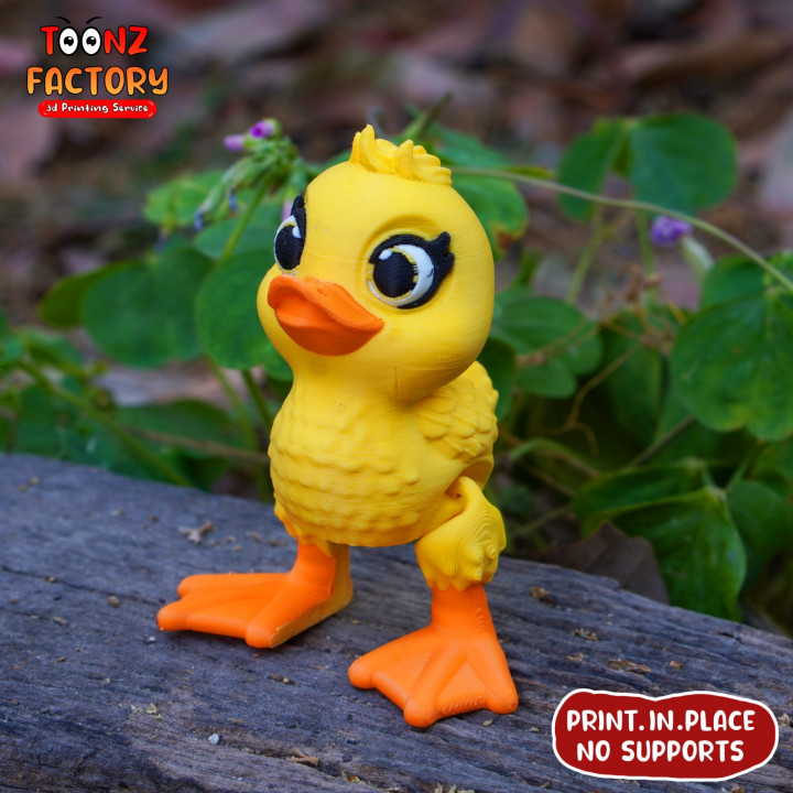 3D Printable Flexi Duck With Boots by Toonz Factory