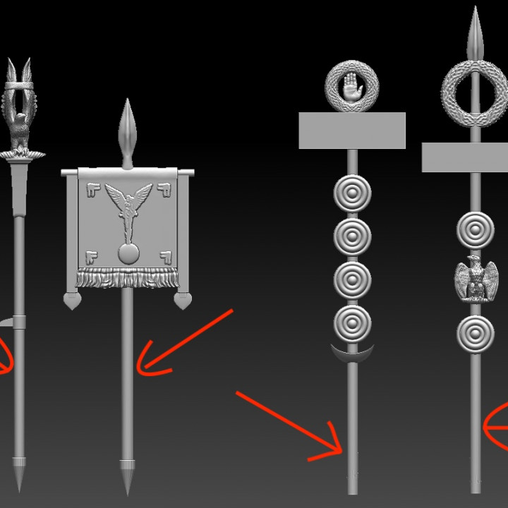 3D Printable Roman infantry 180 AD - Commandset by Uwe