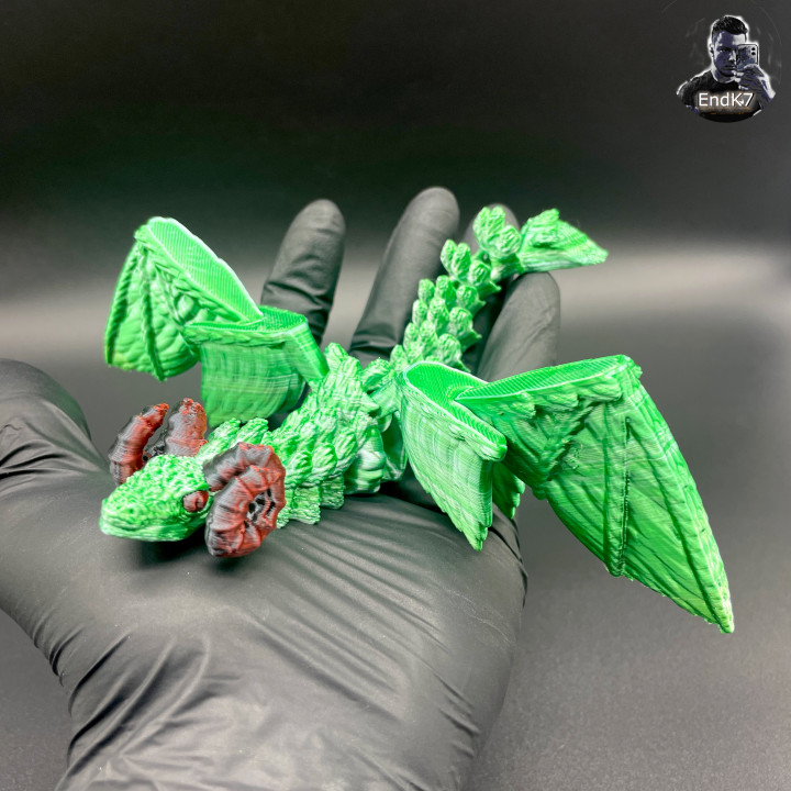 3D Printable Amphiptere Dragon - winged Serpent by EndK7