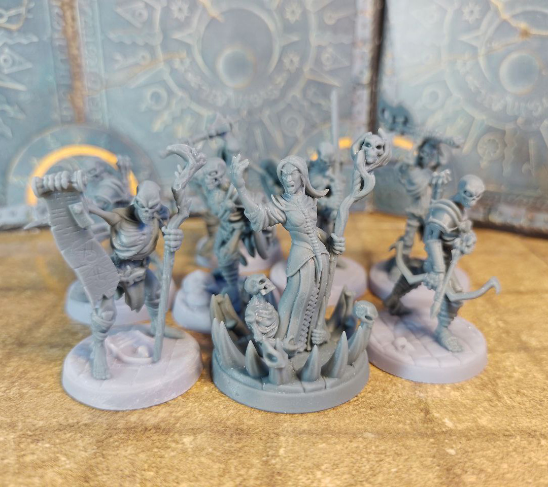 3D Printable Vecna Necromancer and Skeleton Horde by Zio