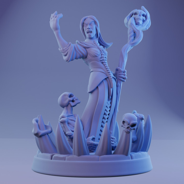 3D Printable Vecna Necromancer and Skeleton Horde by Zio