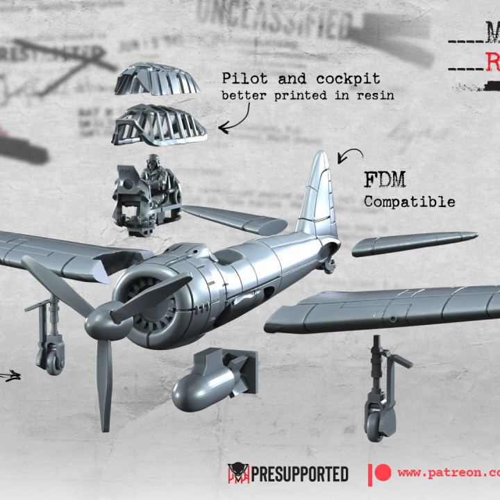 3D Printable WW2 Japanese Zero by BattleCat Miniatures