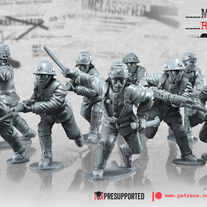 3D Printable WW2 Japanese Banzai Charge by BattleCat Miniatures