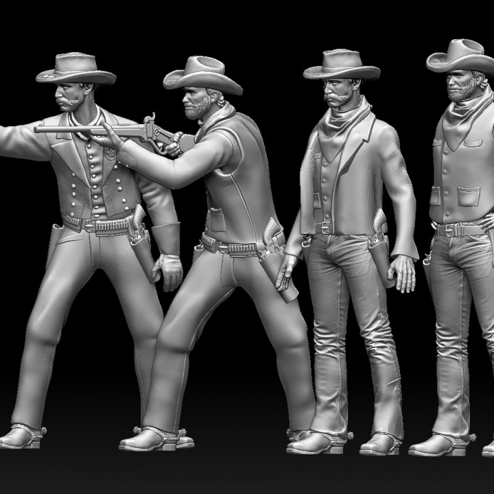 3D Printable COWBOYS by Dmitry Tishchenkov
