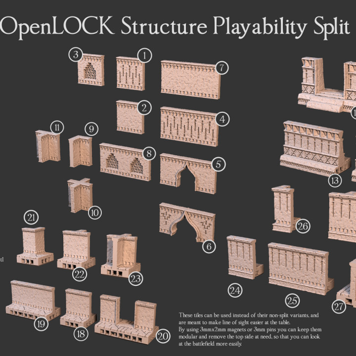3D Printable The Bazaar Structure - modular OpenLOCK terrain by Making Tlon