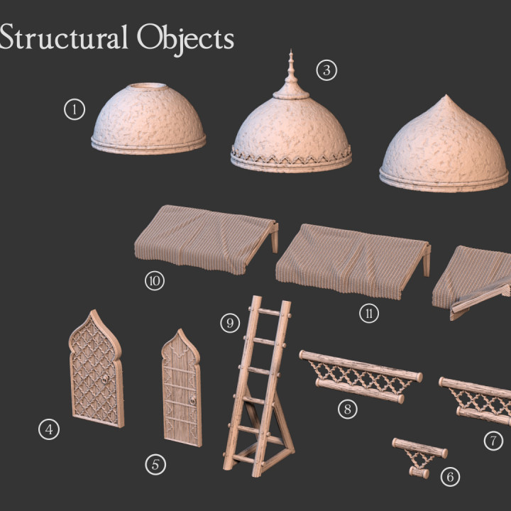 3D Printable The Bazaar Structure - modular OpenLOCK terrain by Making Tlon