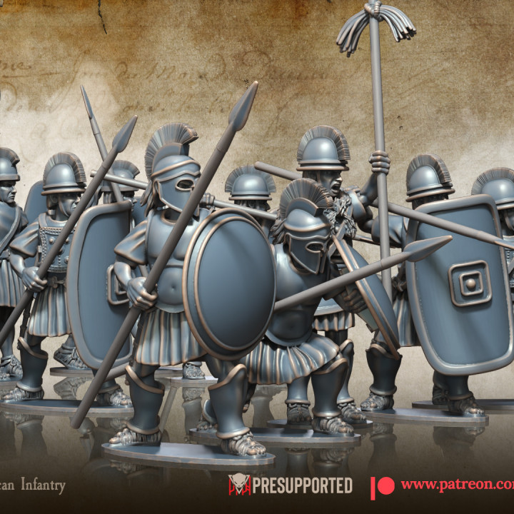 3D Printable Roman Etruscan Infantry by BattleCat Miniatures