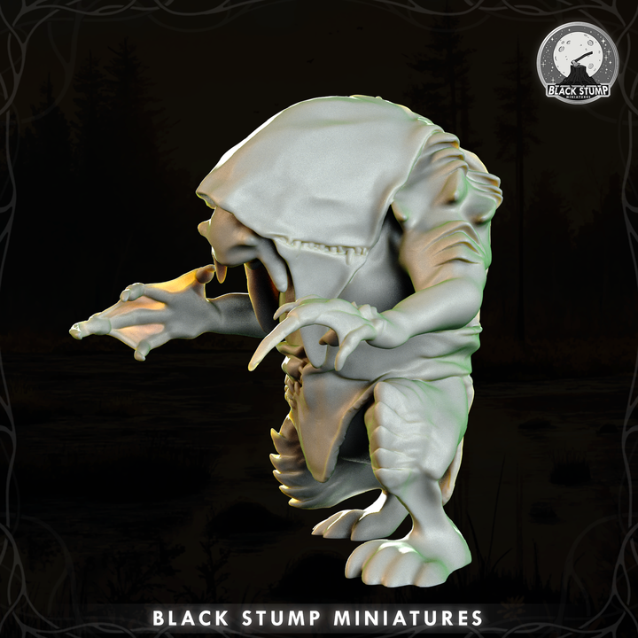 3D Printable Cowled Drowner + Bases + 5E Stats! by Black Stump Miniatures