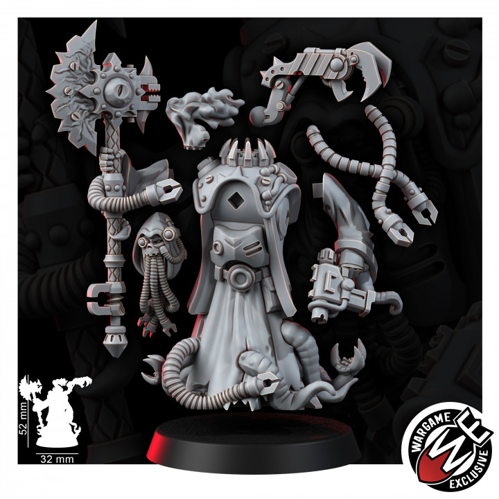 3D Printable MECHANIC ADEPT DARK MACHINE PRIEST by Wargame Exclusive