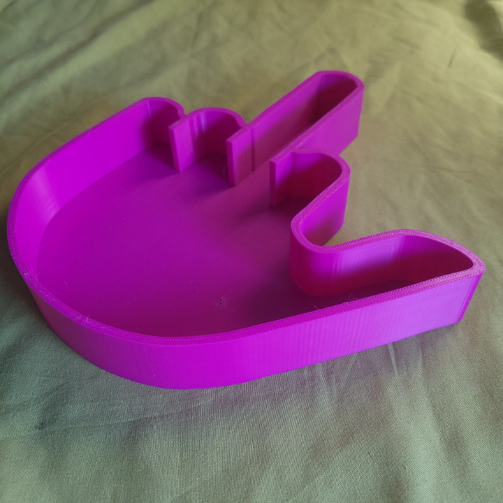 3D Printable Middle finger dice tray by Nicholas Diaz
