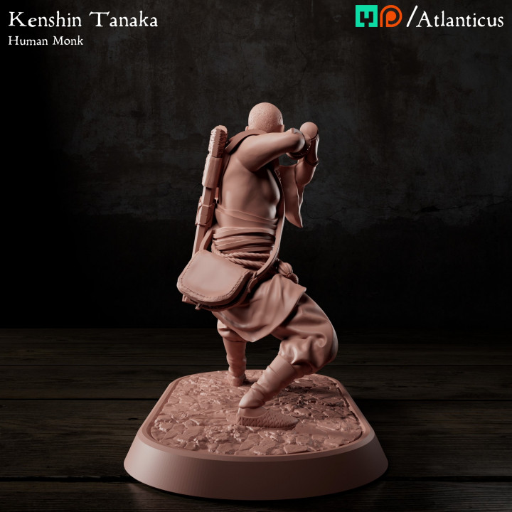 3D Printable Male Human Monk - Kenshin Tanaka - Sword Guarding by ...