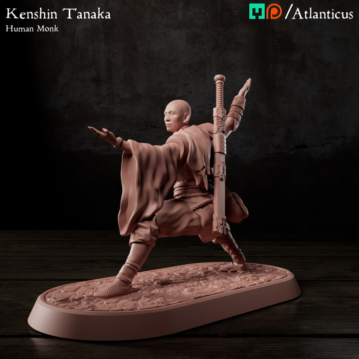 3D Printable Male Human Monk - Kenshin Tanaka - Unarmed Backstance by ...