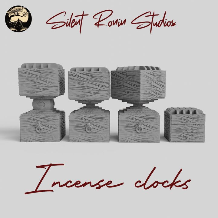 3D Printable Japanese Incense Clocks Pack #1 by Silent Ronin Studios