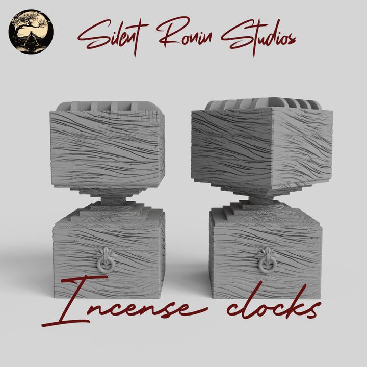 3D Printable Japanese Incense Clocks Pack #1 by Silent Ronin Studios