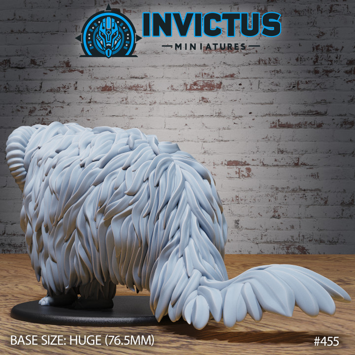 3D Printable Fluffy Beast / Alien Snow Creature / Tusked Ice Mount ...