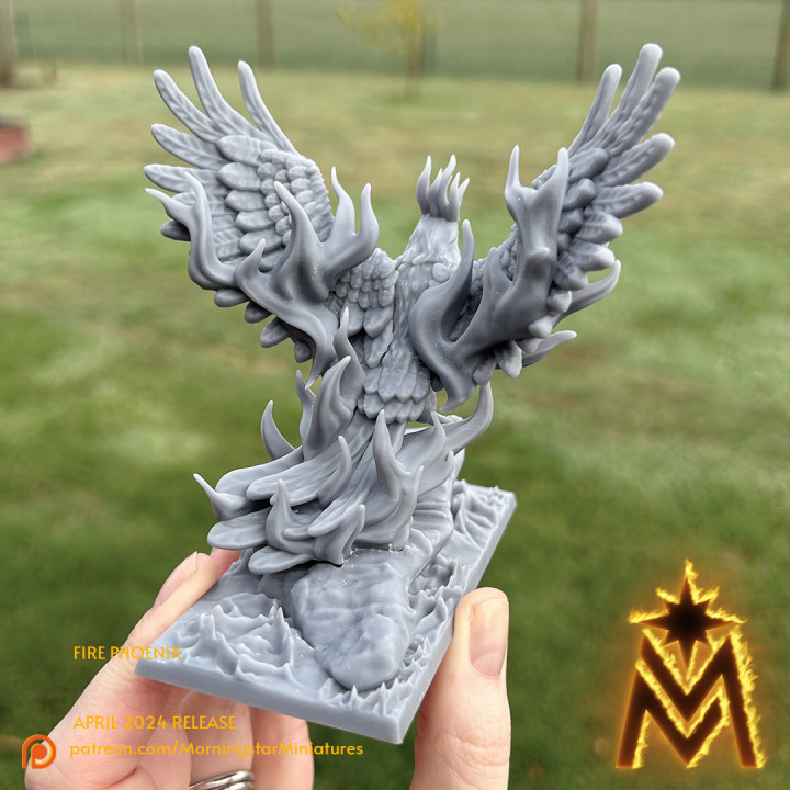3D Printable Fire Phoenix | Presupported by Morningstar Miniatures