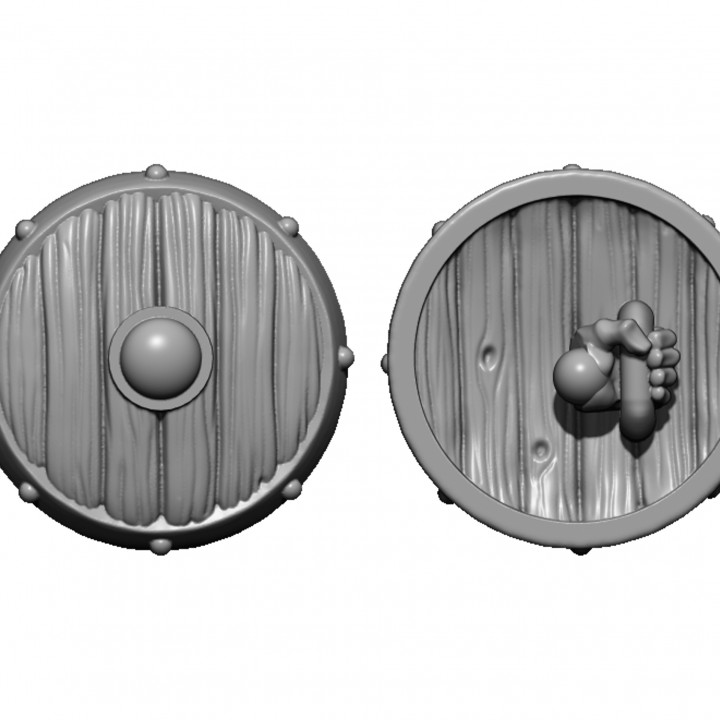 3D Printable Round shield BIT by MOMminiatures