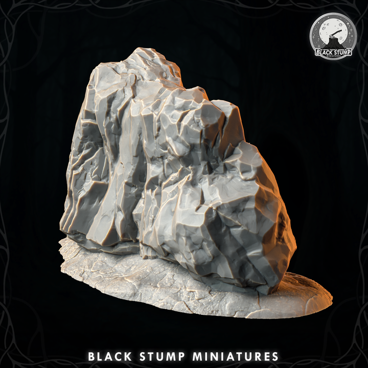 3D Printable Rock, Cliff C by Black Stump Miniatures