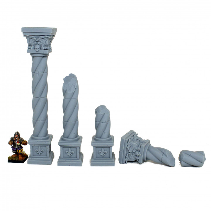 3D Printable Columns 1B by MOMminiatures