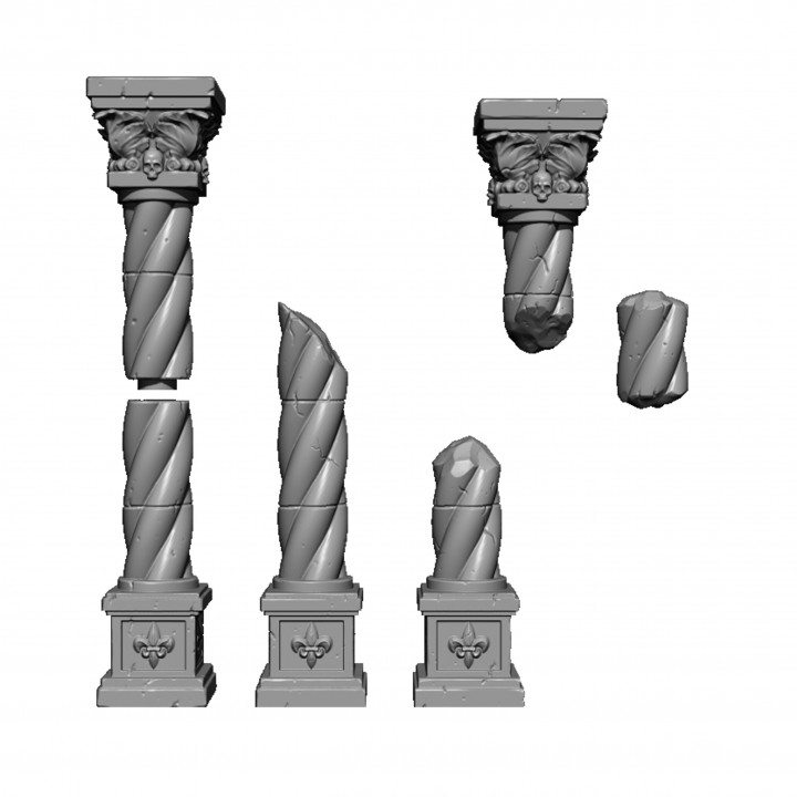 3D Printable Columns 1B by MOMminiatures
