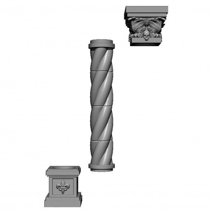 3D Printable Columns 1 by MOMminiatures