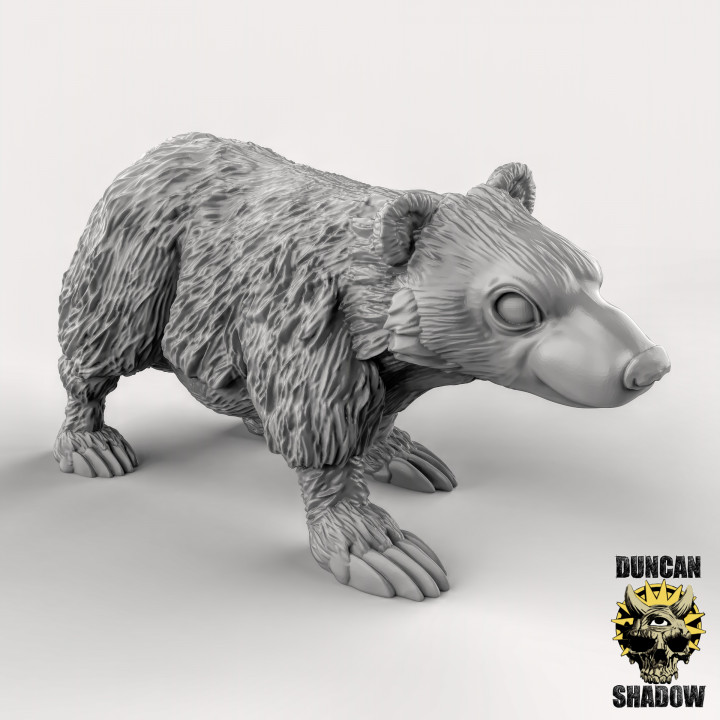3D Printable Badgers (Pre Supported) by Duncan Shadow
