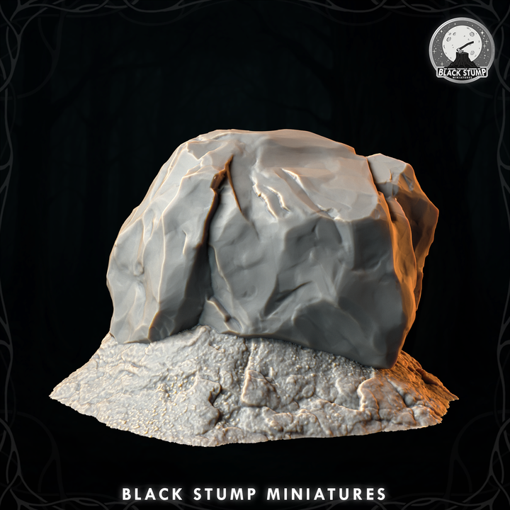 3D Printable Rock, Cliff E by Black Stump Miniatures