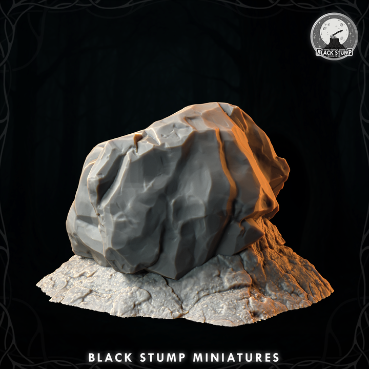 3D Printable Rock, Cliff E by Black Stump Miniatures