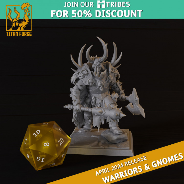 3D Printable Norse Warriors - Norse and Gnomes - Titan Forge Miniatures ...